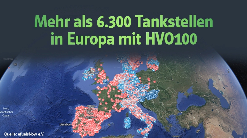 Mehr als 6.500 Tankstellen mit HVO100 in Europa | HVO100 goes Germany
